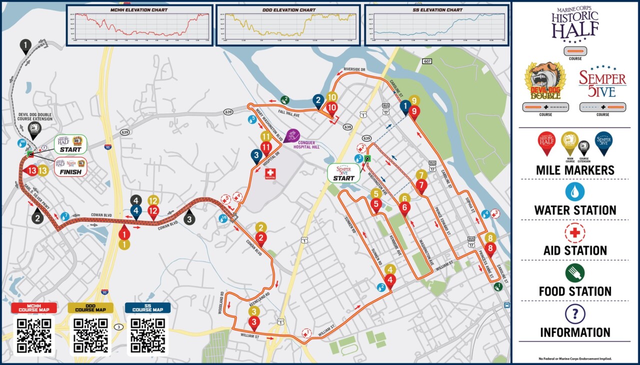 Here's the Marine Corps Historic Half course - Fredericksburg Free Press