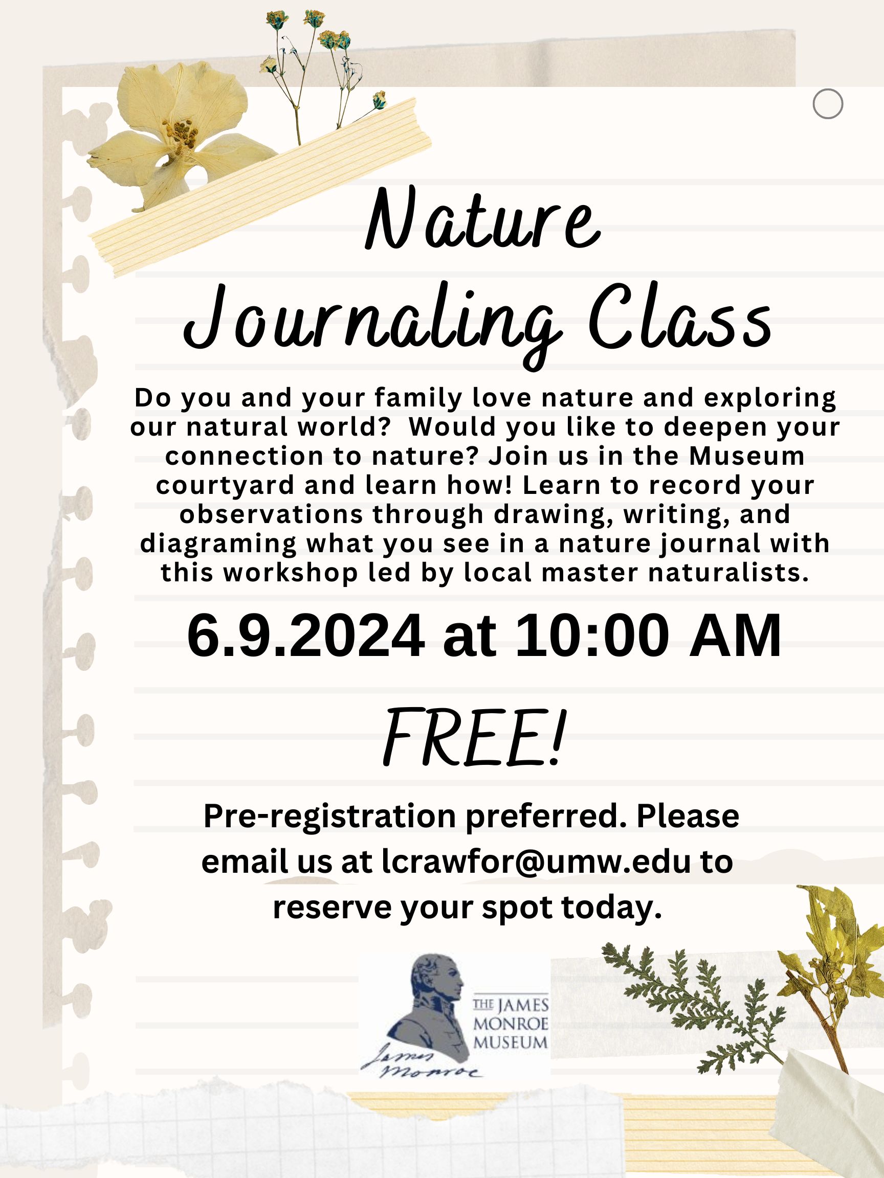 Nature Journaling Class - Fredericksburg Free Press