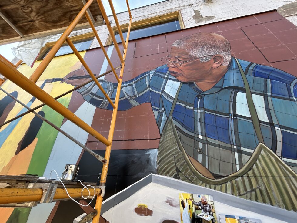 WATCH: Johnny P. Johnson mural-adding layers of paint - Fredericksburg ...