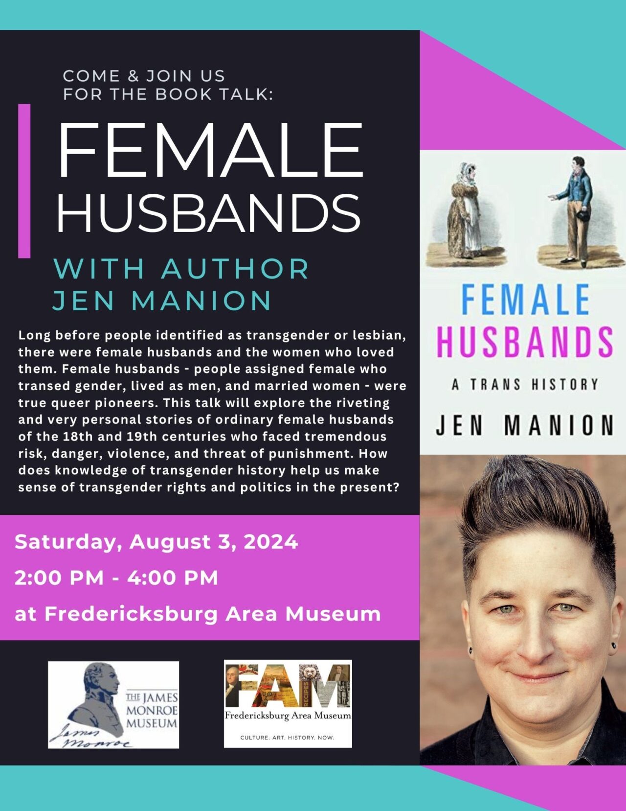 'Female Husbands' book talk to be held at Fredericksburg Area Museum ...