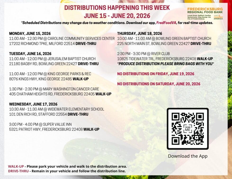 Food Bank distribution this week | Fredericksburg Free Press