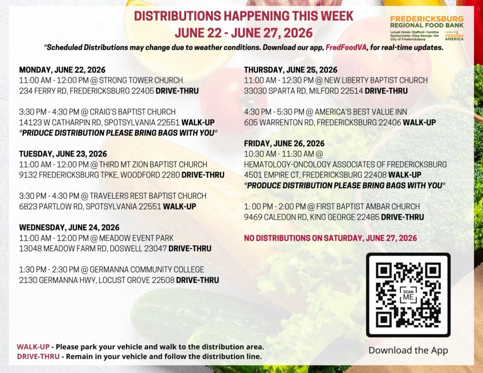 Food Bank distribution this week | Fredericksburg Free Press